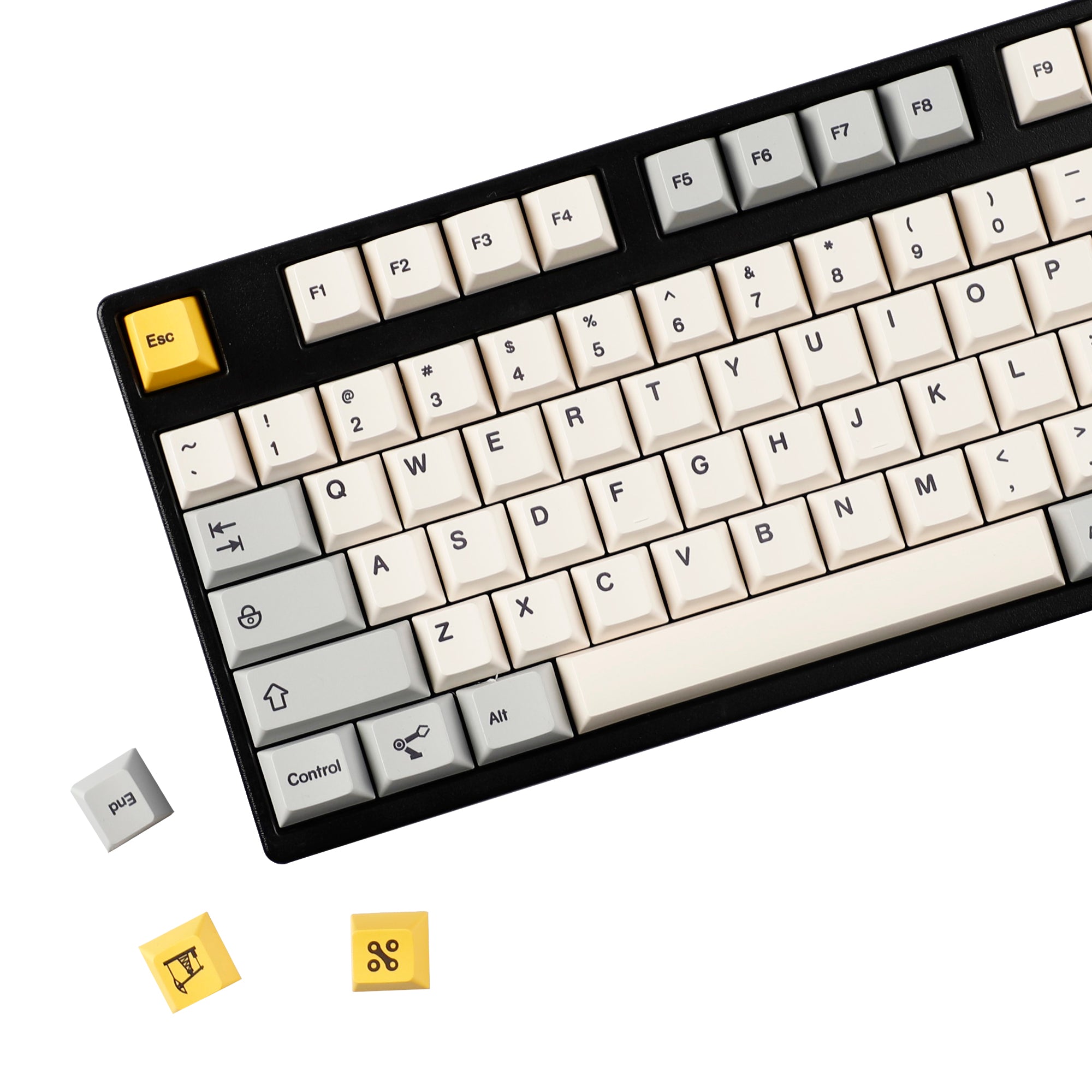 YMDK 142 Heavy Industry Keycaps English Korean Cherry Profile PBT Dye