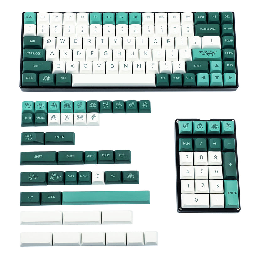 147 Botanical Keycaps(Dye Sub ZDA Profile/104 87 GK61 96 84 GK64 68 Us ...